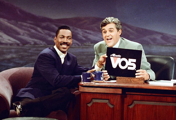 EDDIE MURPHY DURING an interview with host Jay Leno on July 8, - 1992 ...