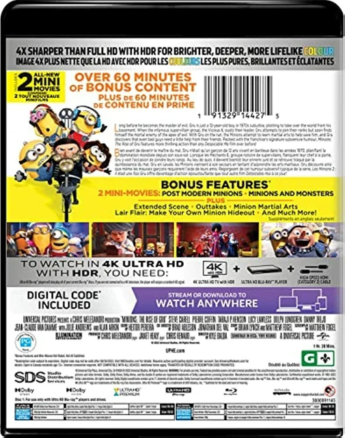 MINIONS: THE RISE of Gru - Collector's Edition 4K Ultra HD + Blu-ray ...