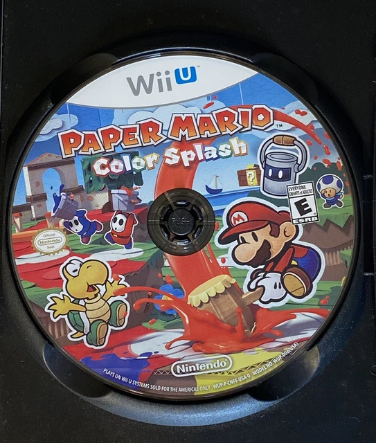PAPER MARIO COLOR Splash (Nintendo Wii U, 2016)** Disc Only - Tested ...