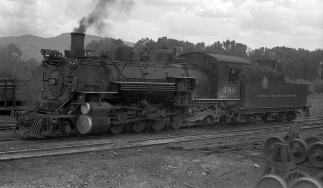 D&RGW DENVER RIO Grande Western Railway Narrow Gauge, No 480 Old Train ...