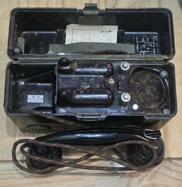 CZECH ARMY TP 25, TP-25, Soviet Military Bakelite Field Telephone Serie ...