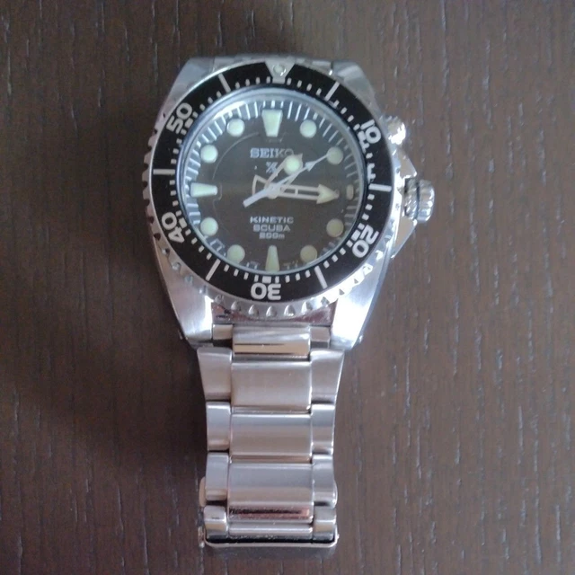 SEIKO KINETIC SCUBA 200m Diver Watch Kinetic Automatic Quartz ...