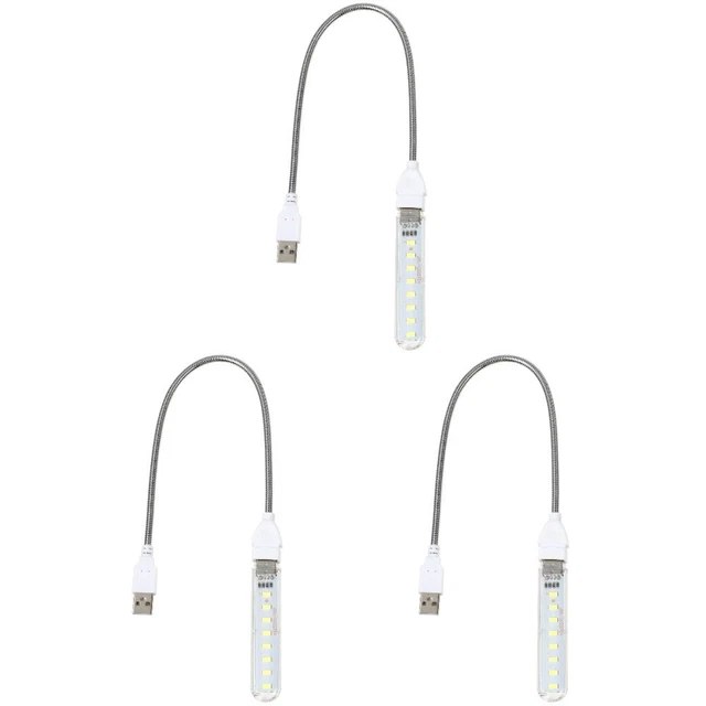 3 PACK USB Powered Flexible Computer Lamp Disk Night Light Lights £12. ...