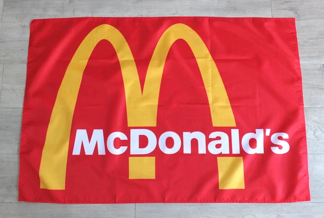 MACCAS MCDONALDS LOGO Flag (80-120)cm Man Cave Bar Garage Shed Car ...