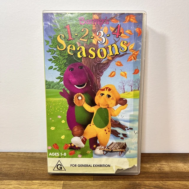 BARNEY'S 1-2-3-4 SEASONS VHS Video 1996 Roadshow & Barneys Magical ...