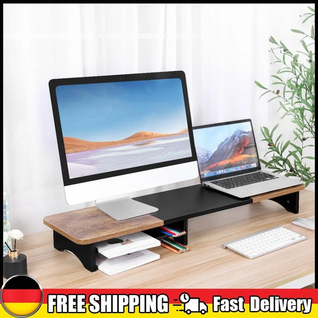DUAL MONITOR STAND Multi-Purpose Computer Monitor Stand for Home Office ...
