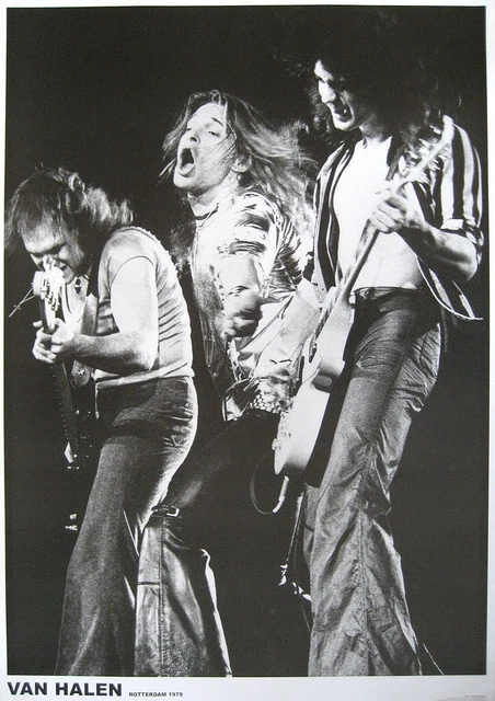 VAN HALEN POSTER Rotterdam 1979 Mike Anthony Eddie Van Halen David Lee ...