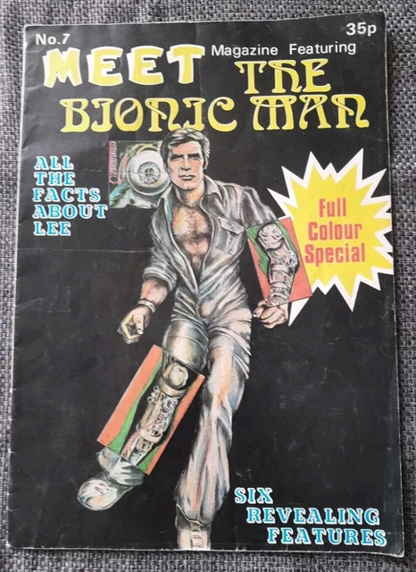 MEET THE BIONIC Man Six Million Dollar Man Lee Majors 1977 Magazine ...