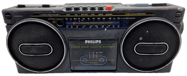 VINTAGE PHILIPS STEREO Radio Cassette Recorder D8072/05 Spares ...