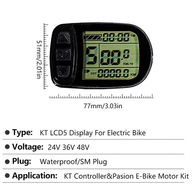 COMPUTER DI BORDO KTLCD5 Tachimetro per Bici Elettrica Alta Qualità ...