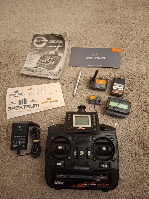 HITEC ECLIPSE PRO 2.4ghz spektrum DSM radio set, laptimer & 40Hz module ...