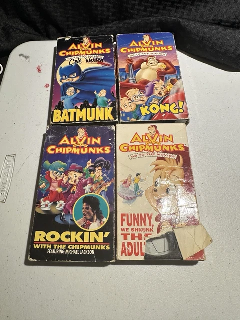 ALVIN AND THE Chipmunks VHS LOT 4 Rockin Michael Jackson Batmunk & More ...