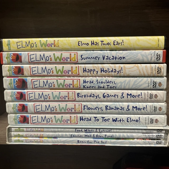 SESAME STREET ELMO’S World DVD Lot Of 10 DVDs ~ Preowned- FREE SHIPPING ...