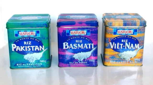 LOT DE 3 BOITES de riz LUSTUCRU en métal EUR 12,00 - PicClick FR