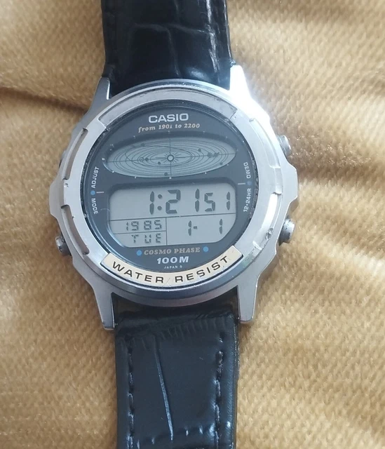CASIO CGW-500 &COSMO Phase" Rare vintage watch with planetarium ...