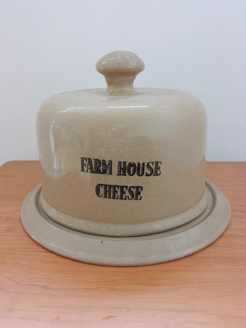 VINTAGE FARM HOUSE Cheese Dome Moira Stoneware Handcrafted 18cm ...
