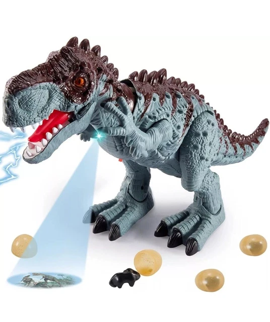 KIDS DINOSAURS TOYS Walking Dinosaurs Toy with Projector Light, Sound ...