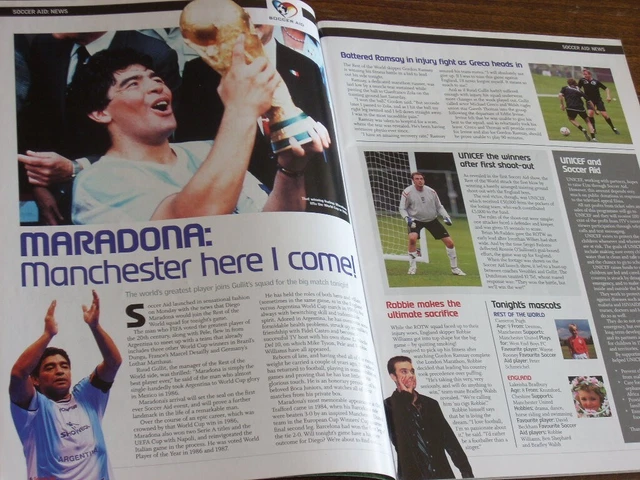 ENGLAND V REST OF THE WORLD Soccer Aid 2006 Lothar Matthäus Diego ...