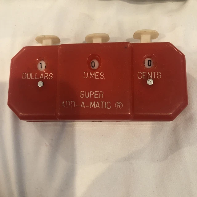 VINTAGE ADDING MACHINE Super Add-A-Matic 1960's Made In Hong Kong $9.99 ...