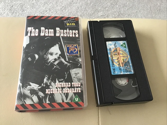 THE DAM BUSTERS Starring Richard Todd - VHS Video Movie Cassette Tape ...