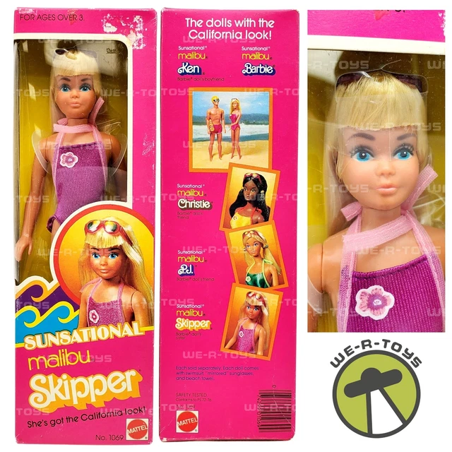 POUPÉE SKIPPER BARBIE Sunsional Malibu Mattel 1981 N°1069 NEUVE de prix de réserve EUR 44,04 ...