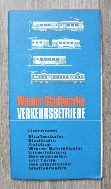 VINTAGE JULY 1974 Vienna Bus Light Rail Commuter Rail Bus Map Guide ...