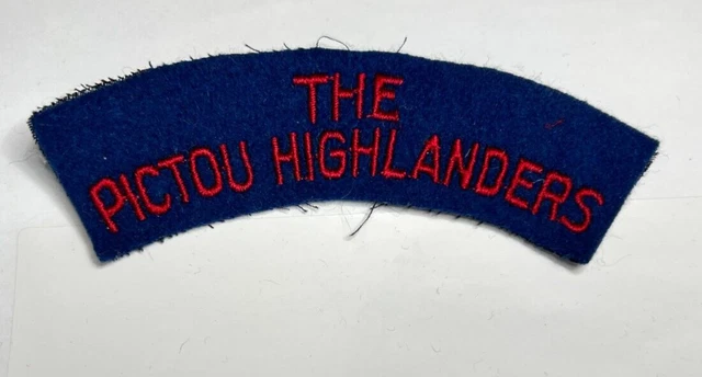 CANADIAN ARMY PICTOU highlanders Cloth shoulder Badge patch 11x3cm's ...