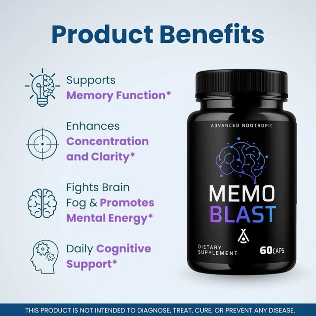 (5 PACK) MEMO Blast Capsules - Official MemoBlast Premium Formula ...