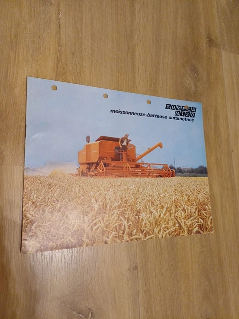 BROCHURE TRACTEUR MOISSONNEU Fiat Someca Laverda M120 Traktor Prospekt ...