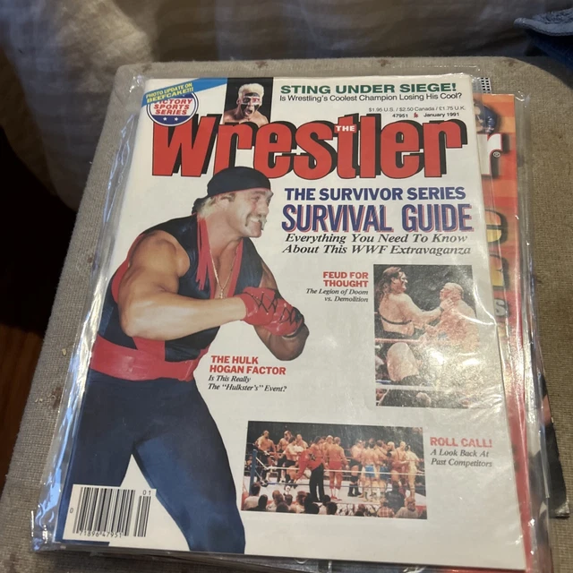 THE WRESTLER MAGAZINE January 1991 Wrestling Hulk Hogan Demolition ...