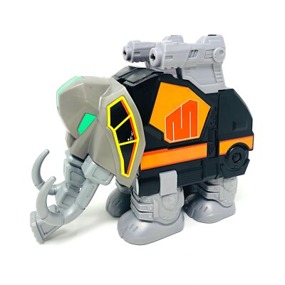 FISHER-PRICE IMAGINEXT POWER Rangers Black Ranger Mastodon Zord Figure ...