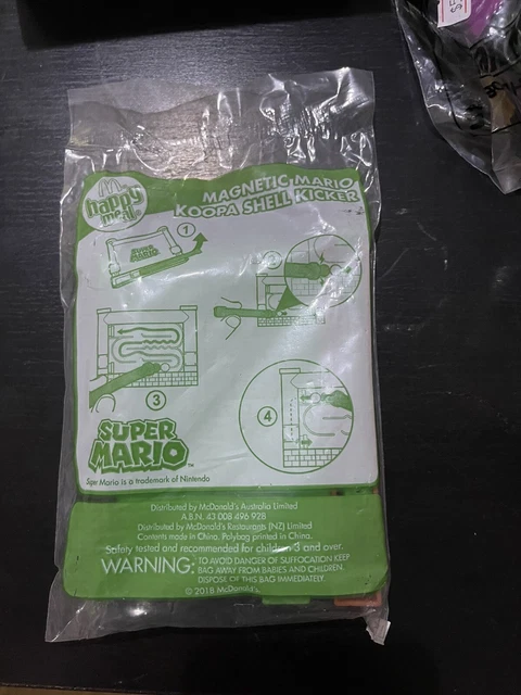 MCDONALDS SUPER MARIO Magnetic Koopa Shell Kicker Happy Meal Toy Sealed ...
