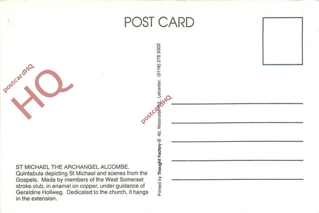 POSTCARD:;ALCOMBE, ST MICHAEL the Archangel, Quintabula, Geraldine ...