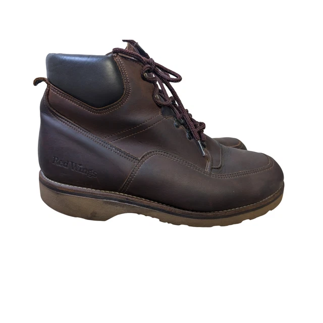 RED WINGS BROWN Leather Ankle Work Boots Made in USA Men's sz 12 2e £44 ...