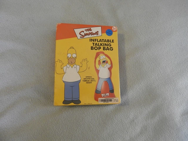 THE SIMPSONS HOMER Inflatable Talking Bop Bag, 2001, New In Box $20.00 ...