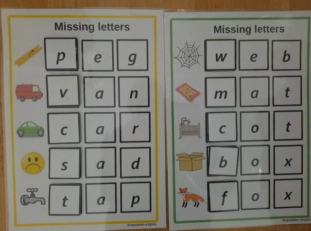 MISSING LETTERS CVC Words Phonics Teaching Resource EYFS SEN KS1 3 missing-letters-cvc-words-phonics-teaching-resource-eyfs-sen-ks1-3