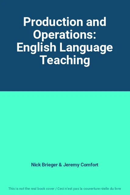 PRODUCTION AND OPERATIONS: English Language Teaching EUR 8,94 - PicClick IT