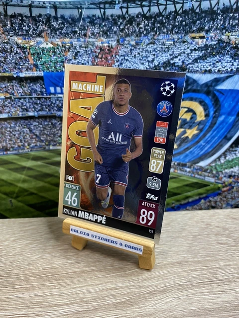 TOPPS MATCH ATTAX 2021/22 Kylian Mbappe Goal Machine PSG France Foil ...