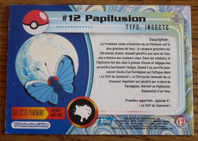 ANCIENNE CARTE POKÉMON Papilusion N° 12 - Hologramme - EUR 10,00 ...