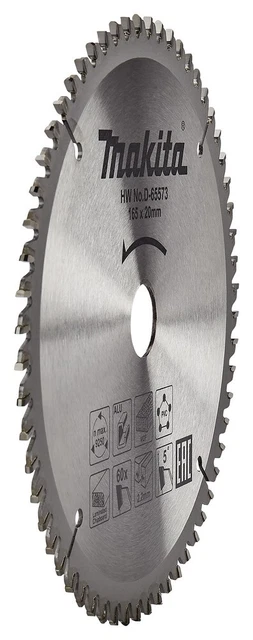 MAKITA 165MM 60 Teeth Multi-Purpose Circular Saw Blade Laminate/Metal ...