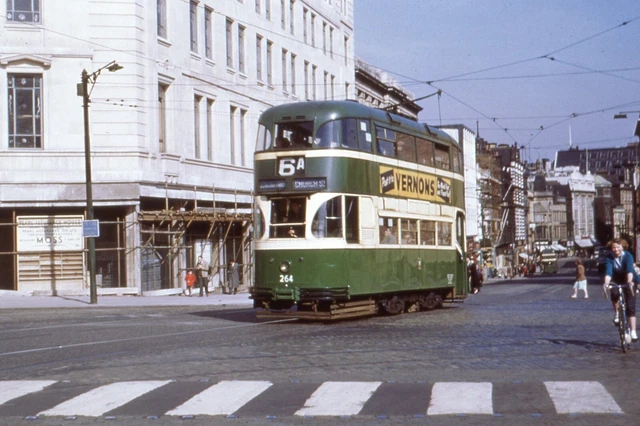 TRANSPORT RAILWAY COLOUR Rail Slide Tram 264 Liverpool Derby Square ...
