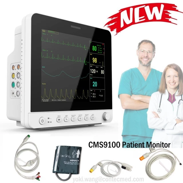 CONTEC CMS9100 ICU Vital Signs Patient Monitor 12.1inch Multi-parameter ...