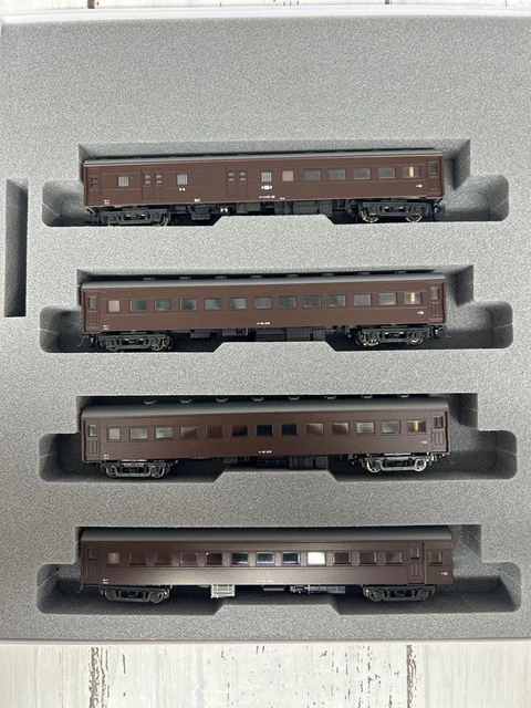 KATO N GAUGE Brown OHa 61 Series Passenger Car 4-Car Set Untested £138. ...