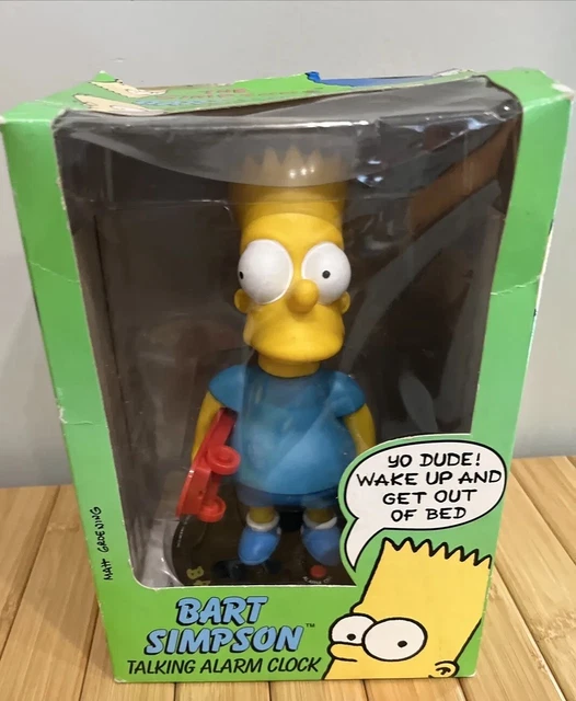 VINTAGE /90'S BART Simpson/Wesco Talking Alarm Clock/The Simpsons/Rare ...