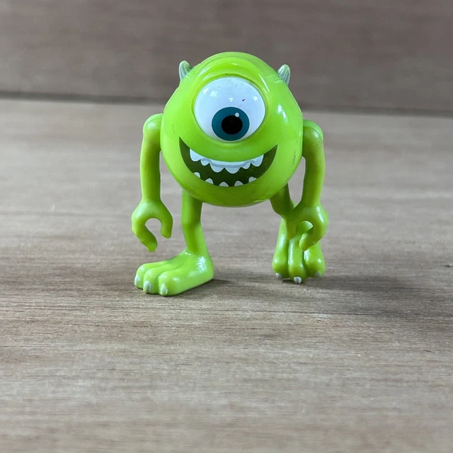 DISNEY PIXAR MONSTERS Inc Mike Wazowski Green Plastic One Eyed Figurine ...