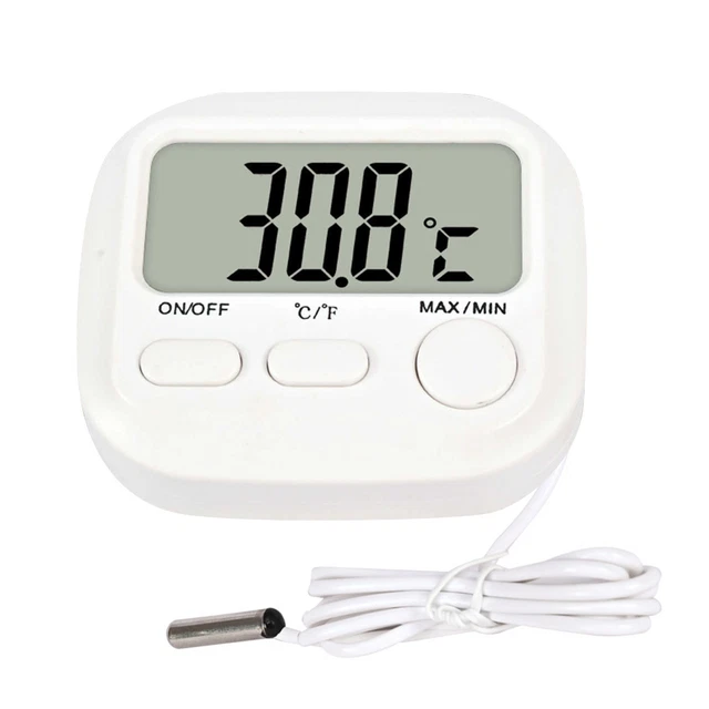 FRIDGE FREEZER DIGITAL Thermometer with External Probe and Large LCD ...