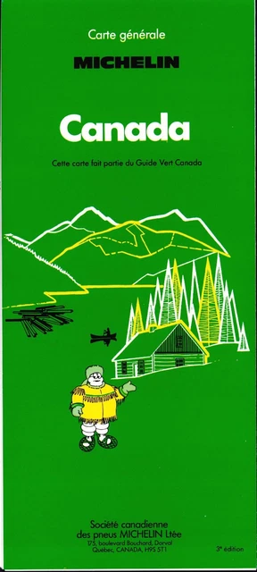 GUIDE VERT MICHELIN du Canada avec supplément carte-3éme édition de ...