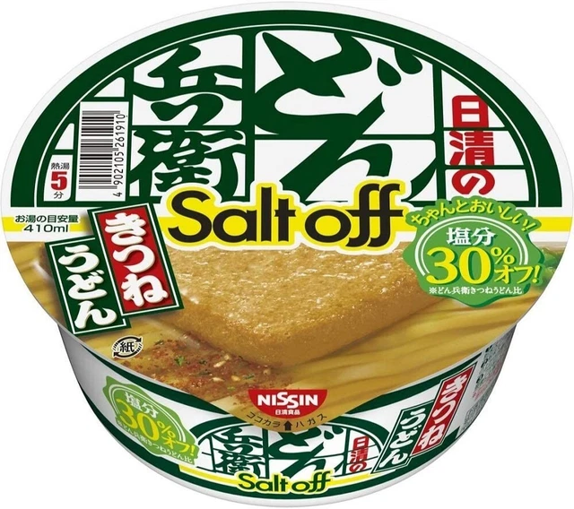 NISSIN JAPAN DON-BEI Udon noodles 30% Salt off Instant type 96g x 12 ...