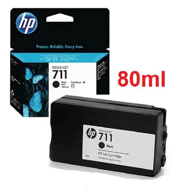 ORIGINAL TINTE HP DesignJet T120 T125 T520 T530 / Nr. 711 BLACK 80ml ...