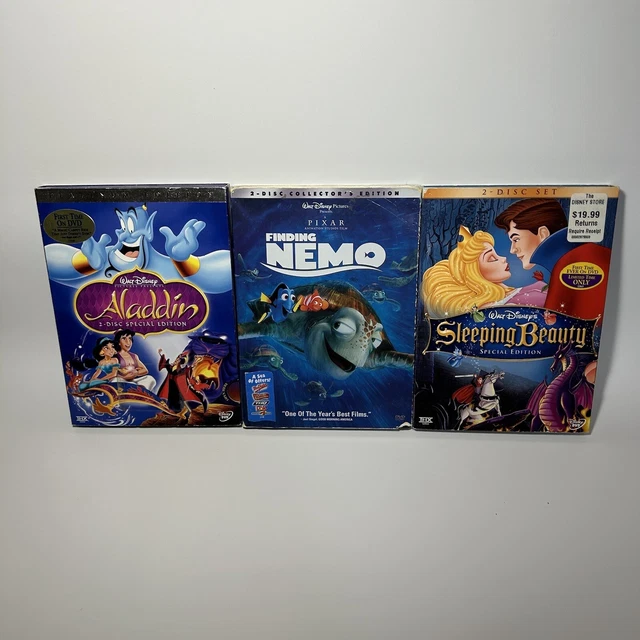 ALADDIN, FINDING NEMO & Sleeping Beauty DVD £9.01 - PicClick UK